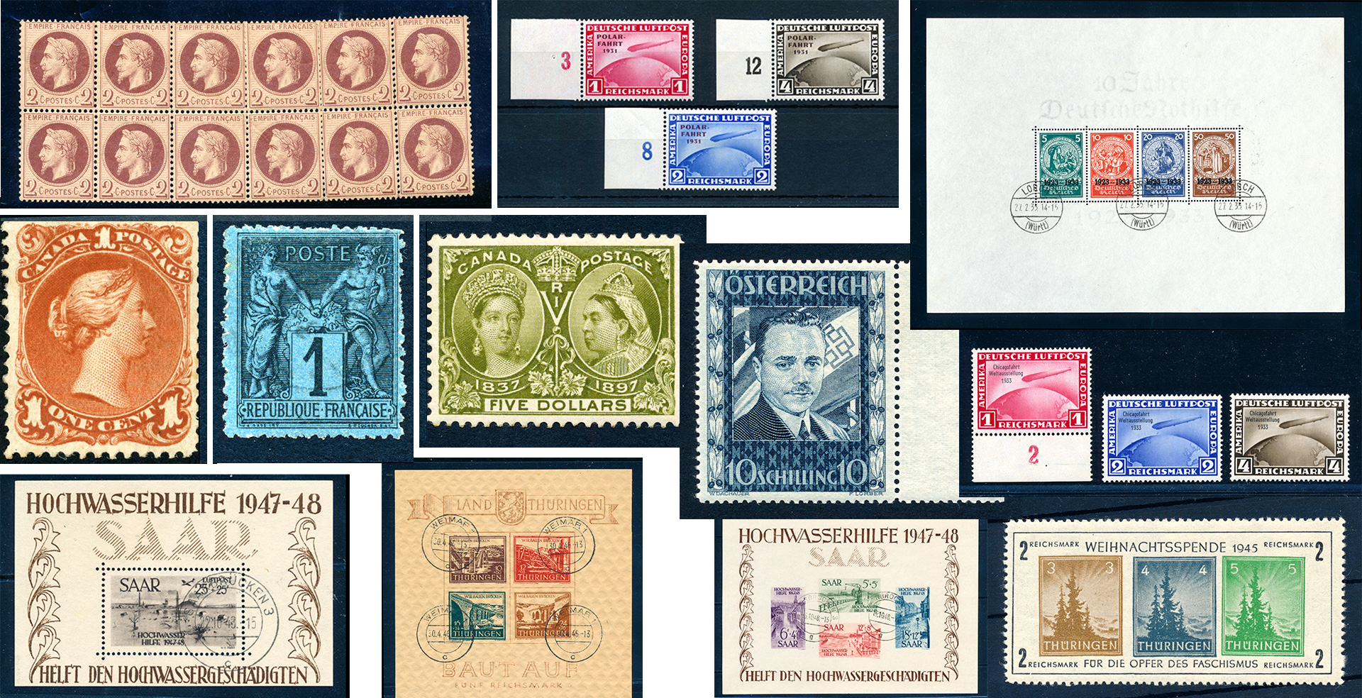 WORLD STAMPS AUCTION - Enchères Champagne Auctions